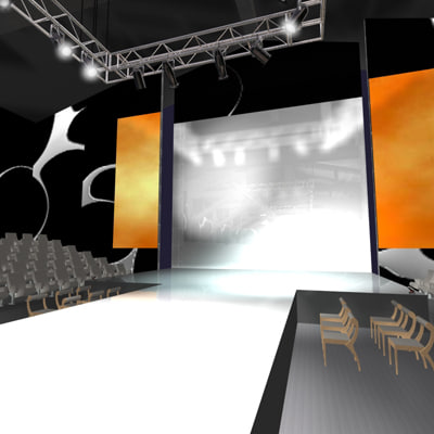stage catwalk 2 3d max