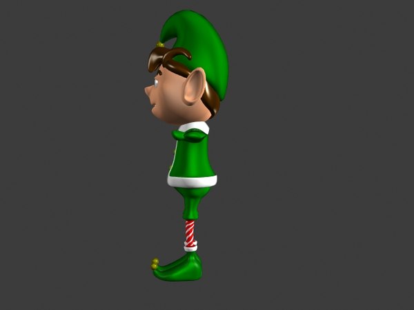 character christmas elf 3d model