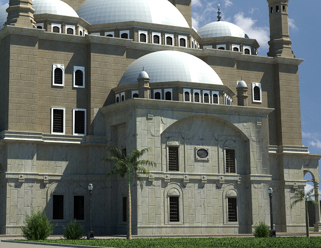 3ds max mosque mohammed ali