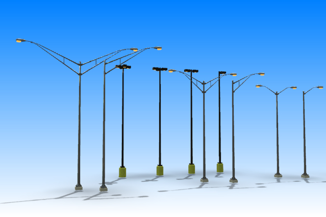 3d model street lights
