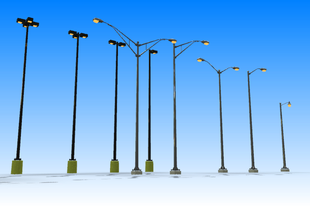 3d model street lights