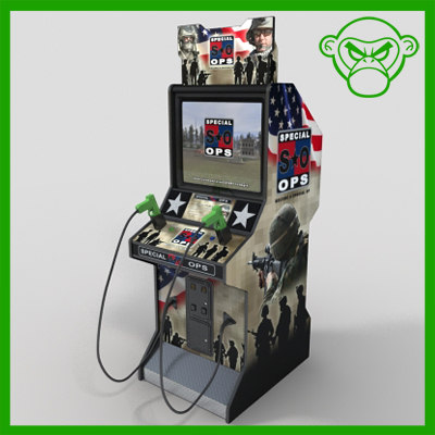 3d model stand arcade gun