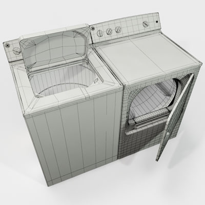 electric washer dryer 3d model