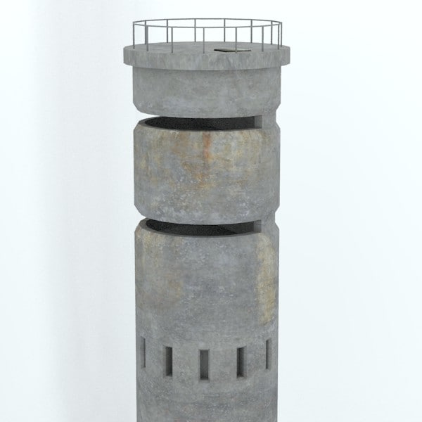 3d old lookout tower