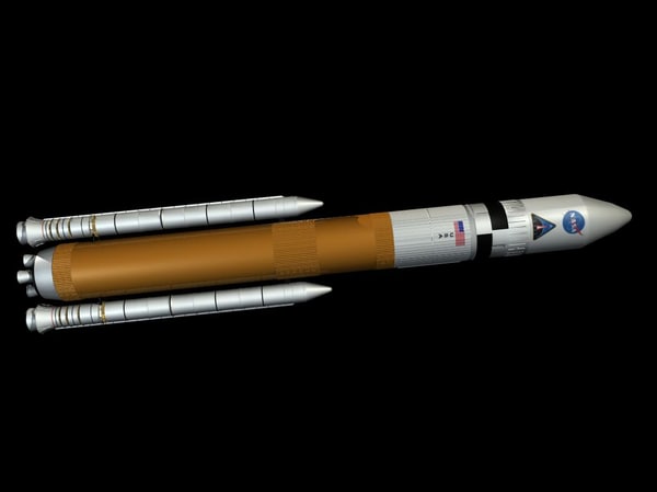 3d model cargo rocket ares 5