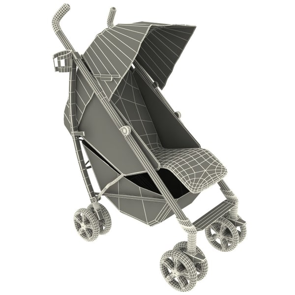 3d baby stroller model