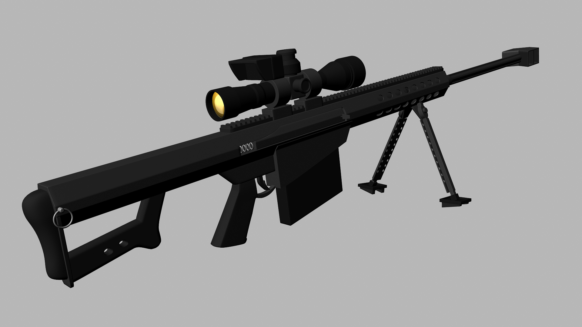 3d barrett m107 sniper rifle