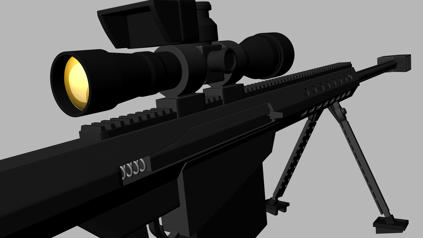 3d barrett m107 sniper rifle