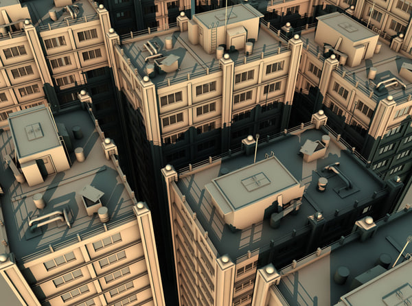 3d model urban building