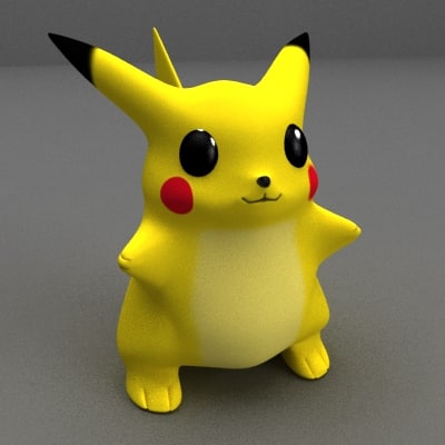 pikachu pokemon 3d model