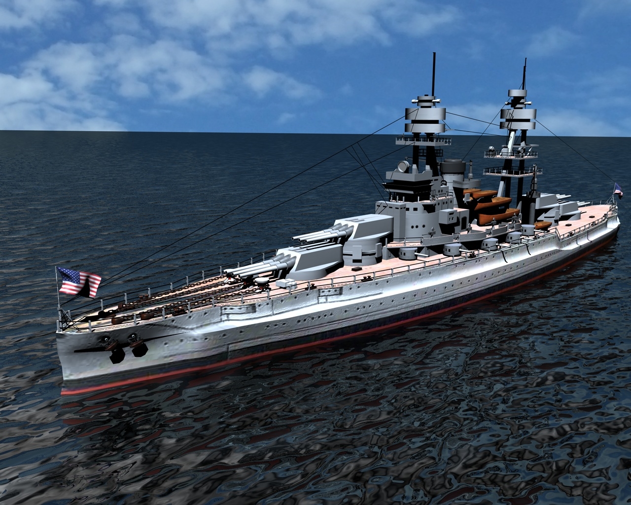 3d model uss arizona