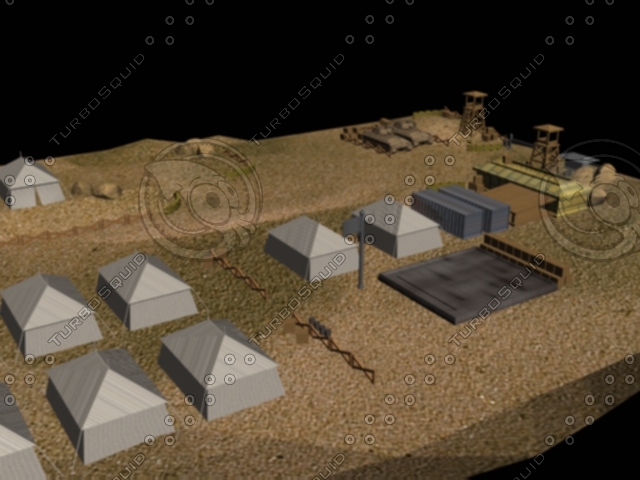 free military base 3d model
