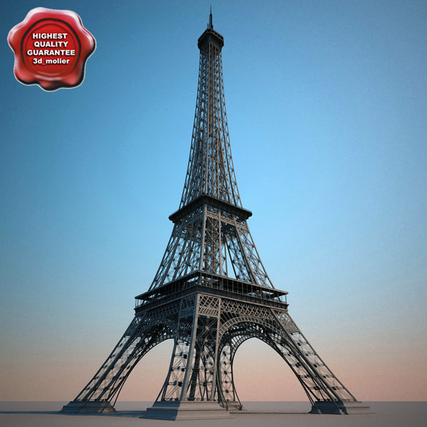 3d eiffel tower model