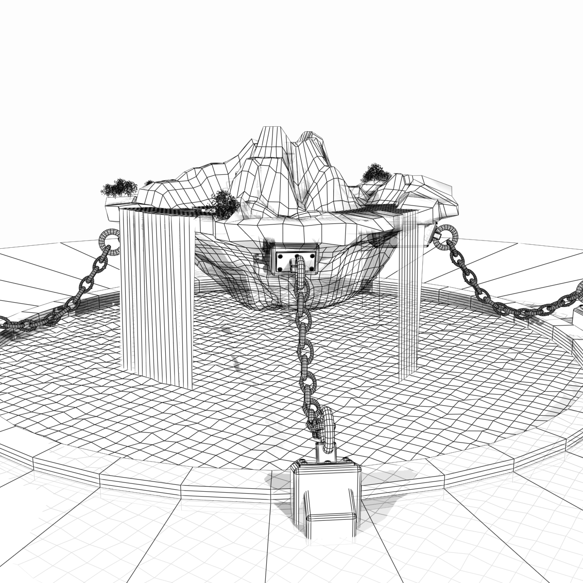 floating island 3d model
