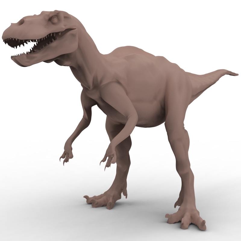 3d acrocanthosaurus theropod dinosaur model