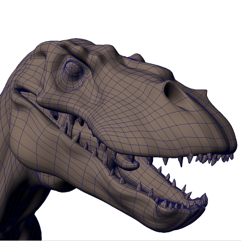 3d acrocanthosaurus theropod dinosaur model
