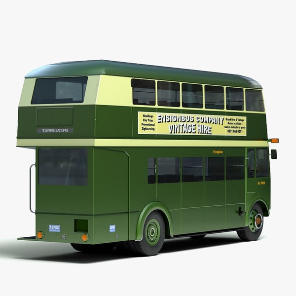 3d model traditional double decker bus