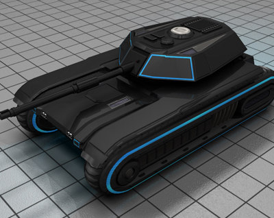 3d model tank futuristic