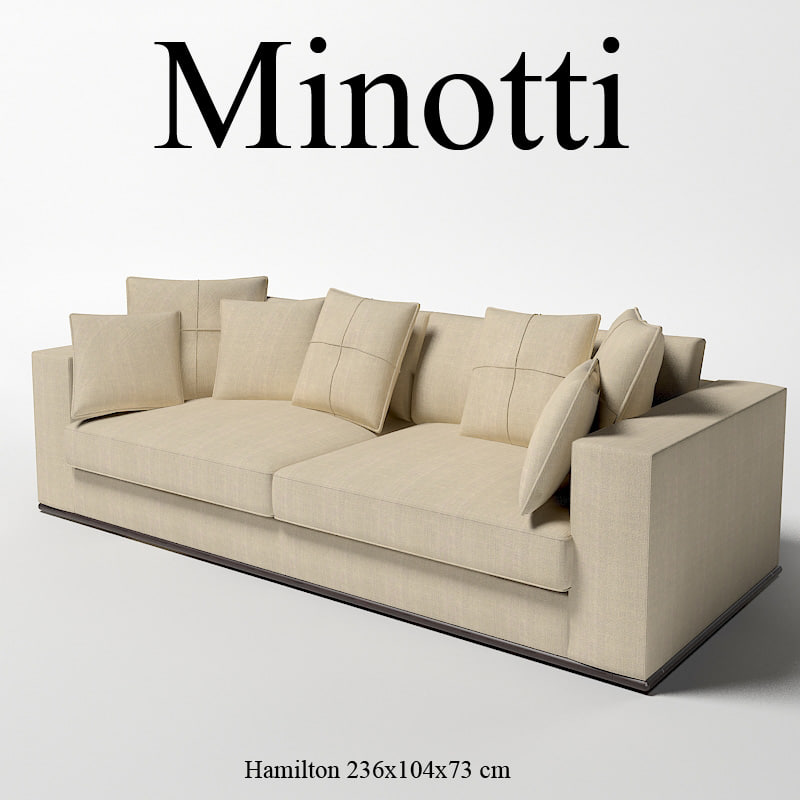 3dsmax minotti hamilton modern