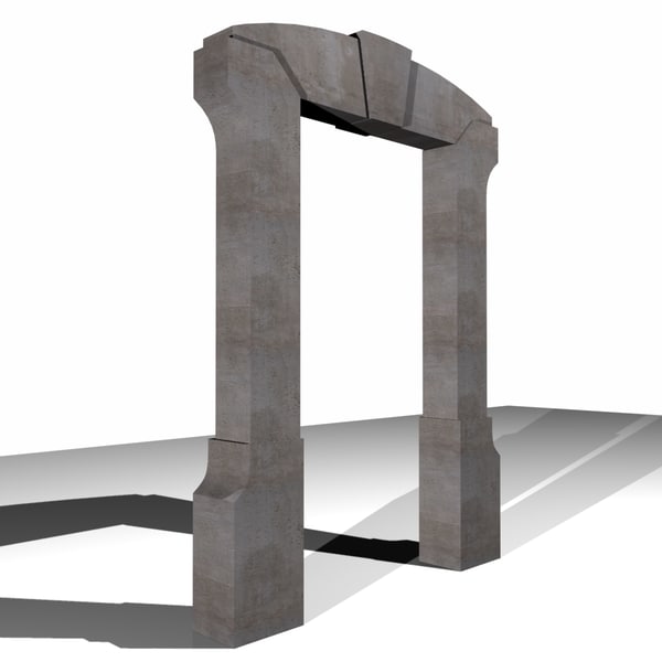 3ds max modern arch square opening