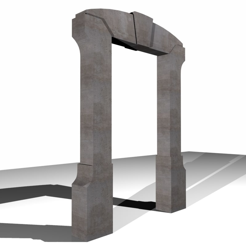 3ds max modern arch square opening