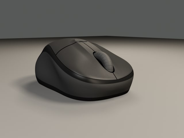 3d model of logitech mouse