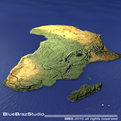 3d model africa maps