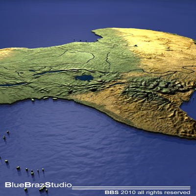 3d model africa maps