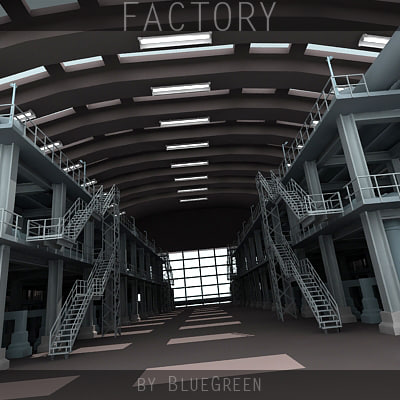 3d model factory interior