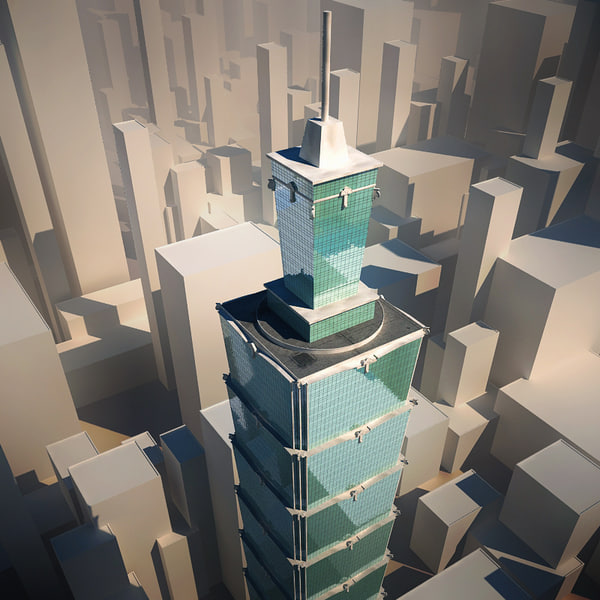taipei 101 tower 3d model