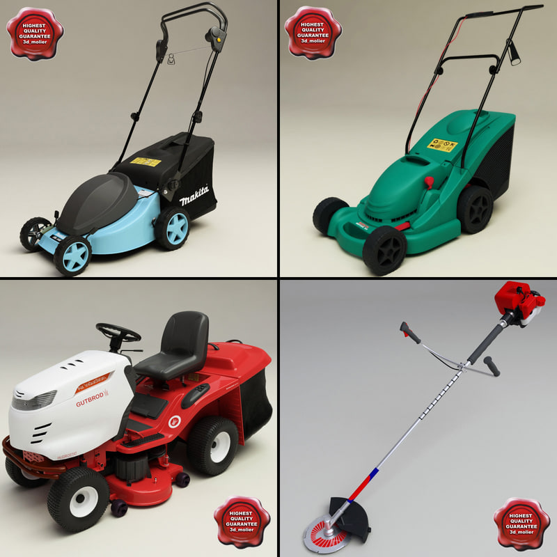 3d lawn mowers model