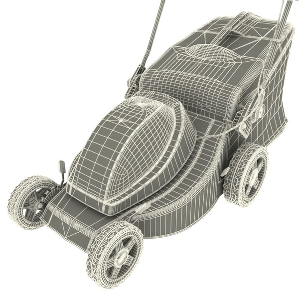 3d lawn mowers model