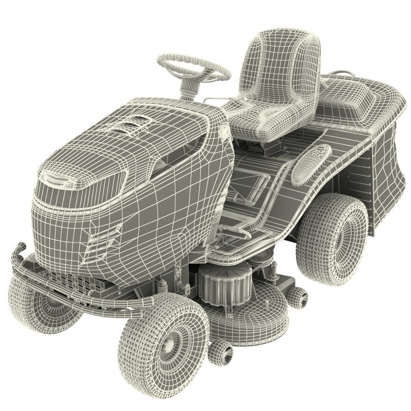 3d lawn mowers model