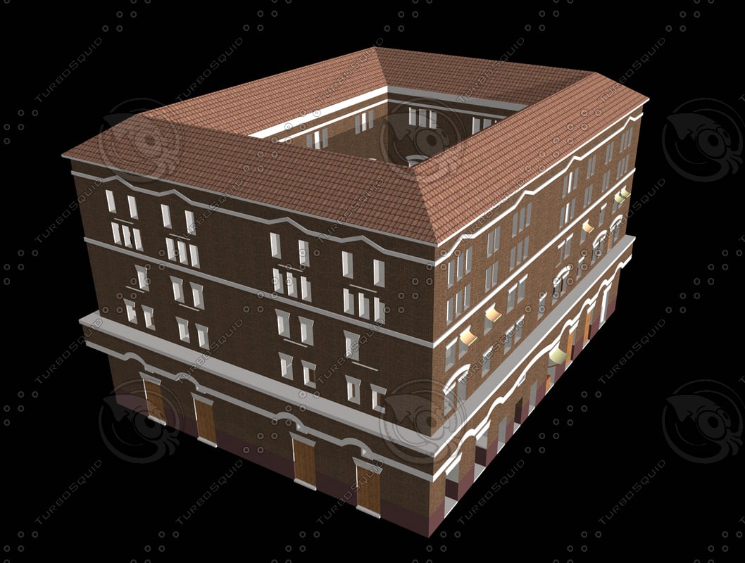 3d model large roman apartment housing