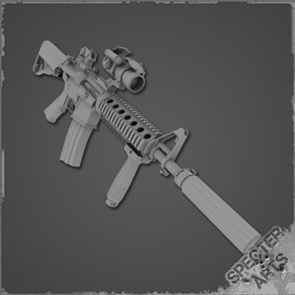 m4a1 carbine sof cqb 3d model