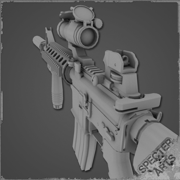 m4a1 carbine sof cqb 3d model