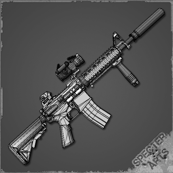 m4a1 carbine sof cqb 3d model