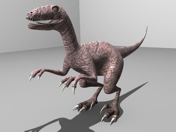 3d model of raptor dinosaur