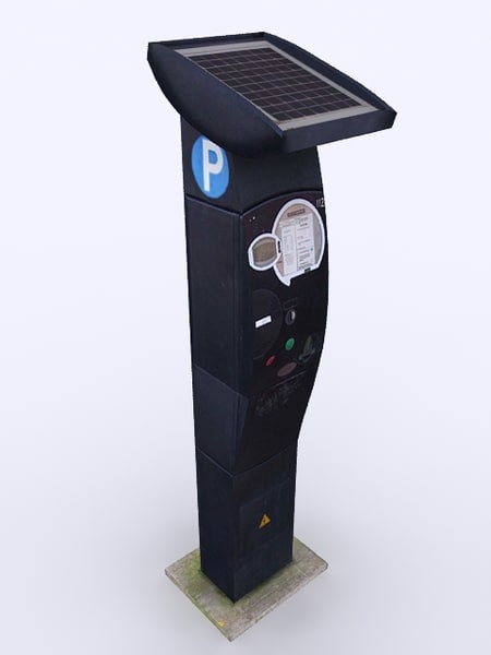 parking ticket machine 3d model