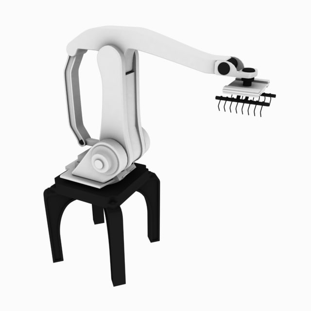 3dsmax robotic arm stacking