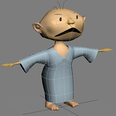 cartoon baby boy man 3d model