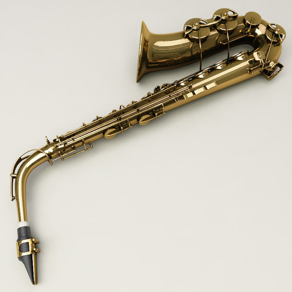 3d model saxophone details modelled