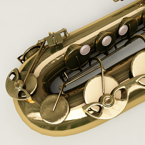 3d model saxophone details modelled