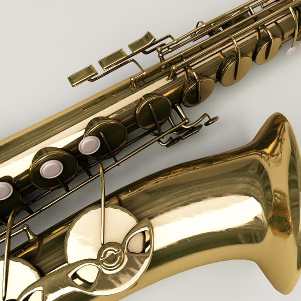 3d model saxophone details modelled