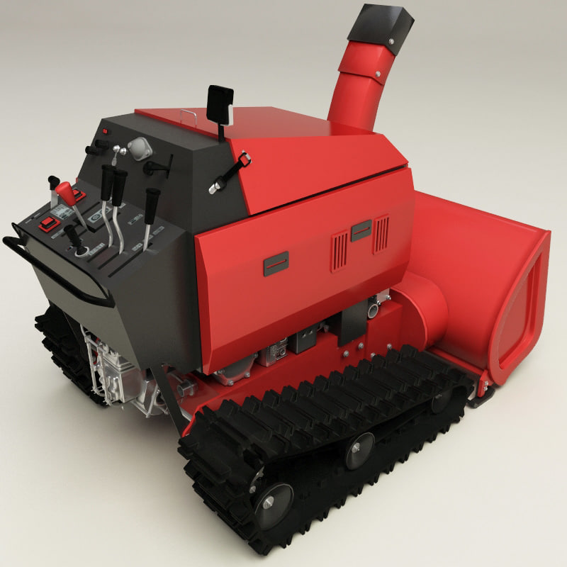 3d model snow thrower caiman snowpy