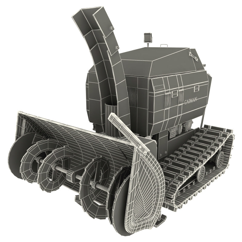3d model snow thrower caiman snowpy