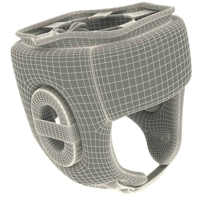 3d model of training boxing helmet