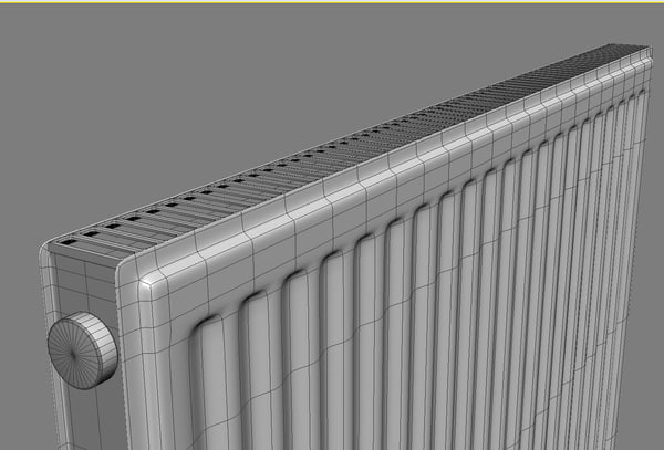 3d radiator heating model