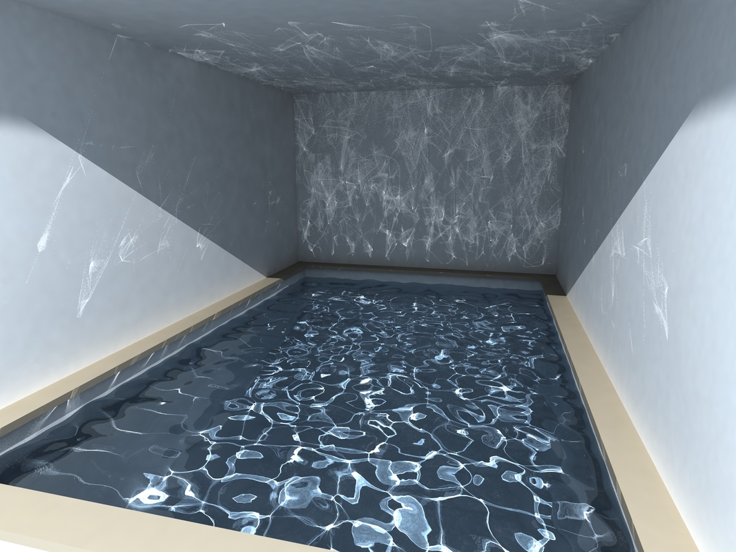 v-ray pool real caustics 3d max