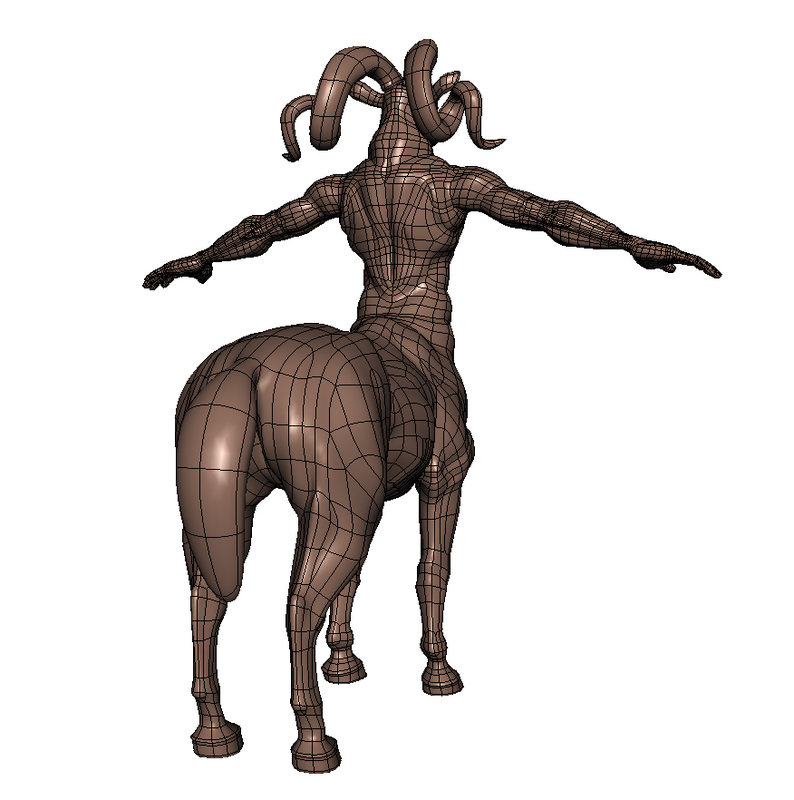 3d model mythological satyr